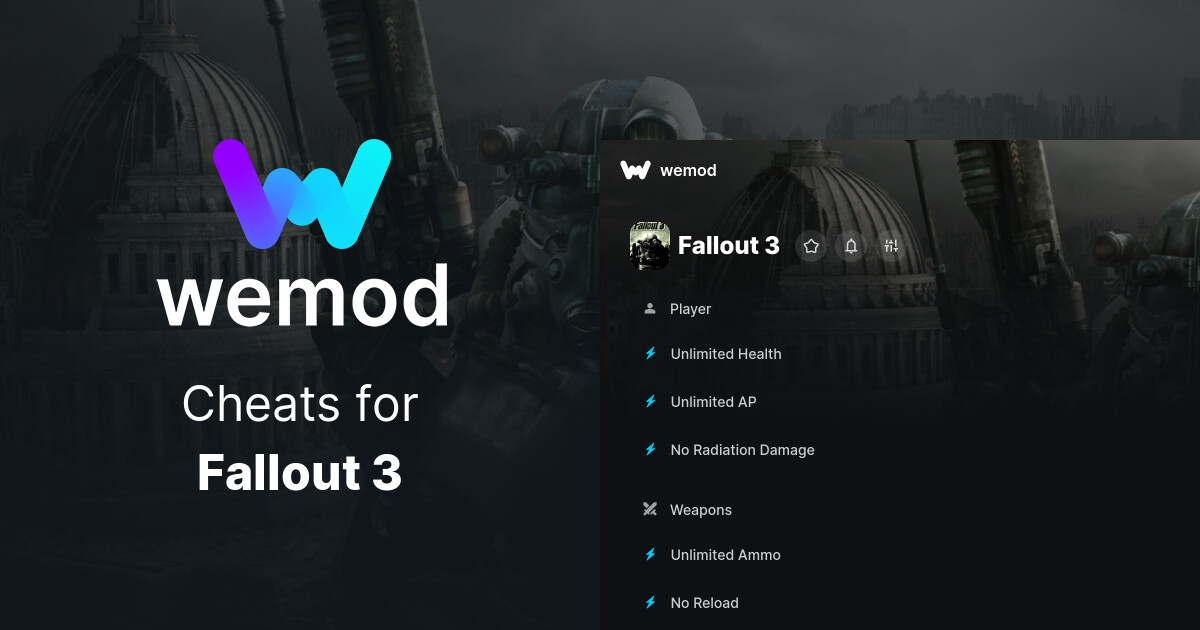 Fallout 3 Cheats & Trainers for PC | WeMod