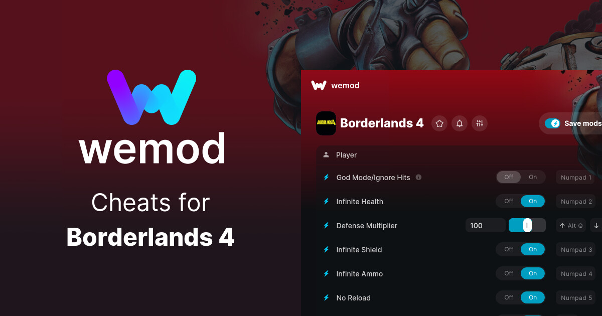 Borderlands 4 Cheats, Trainers and Maps for PC | WeMod