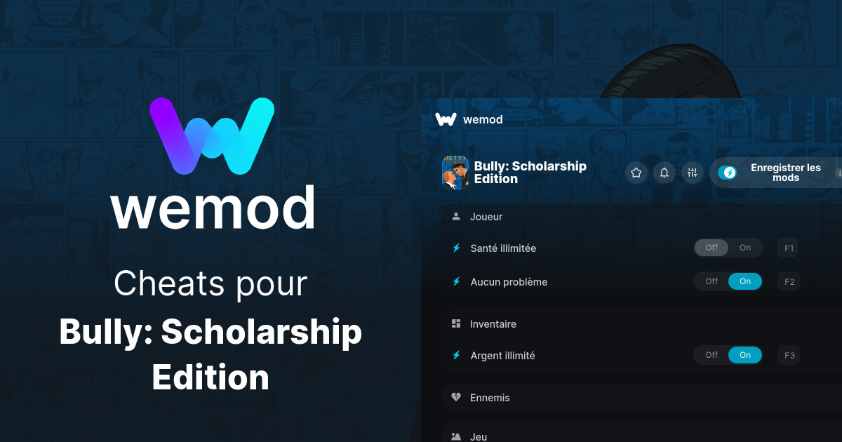 Cheats, trainers et cartes pour Bully: Scholarship Edition sur PC | WeMod