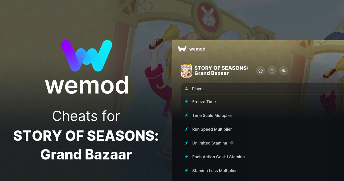 STORY OF SEASONS: Grand Bazaar Cheats & Trainers for PC | WeMod
