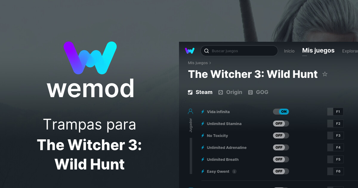 Trampas y Trainers de The Witcher 3: Wild Hunt para PC | WeMod