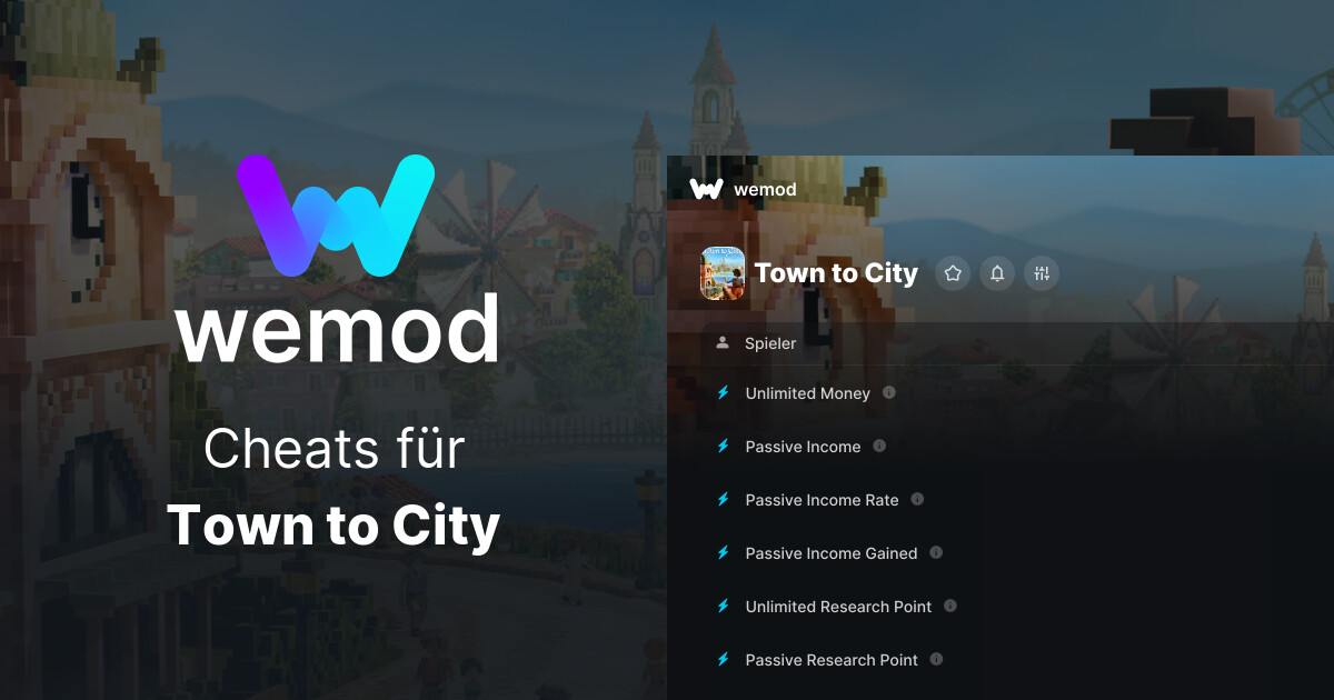 Town to City Cheats und Trainer für PC - WeMod