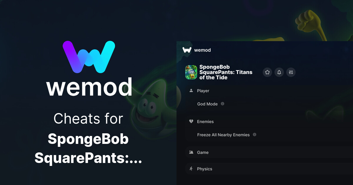 SpongeBob SquarePants: Titans of the Tide Cheats & Trainers for PC | WeMod