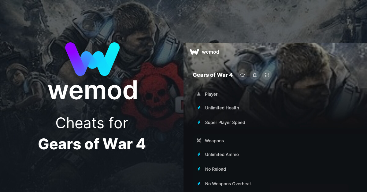 Gears of War 4 Cheats & Trainers for PC | WeMod
