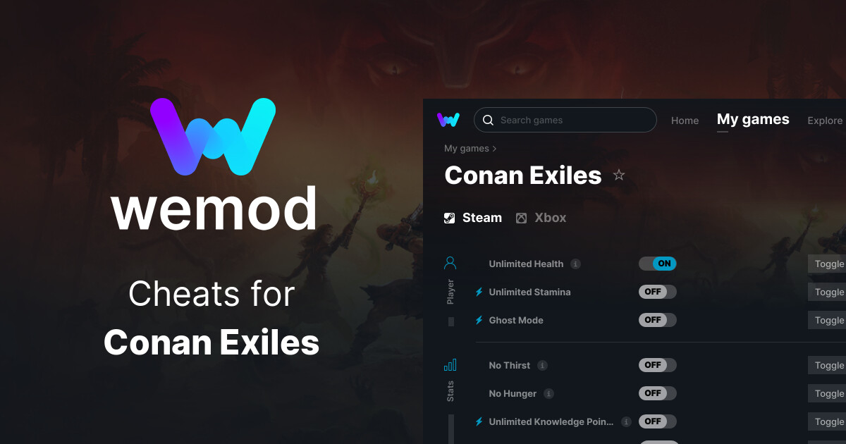Conan Exiles Cheats and Trainers for PC - WeMod