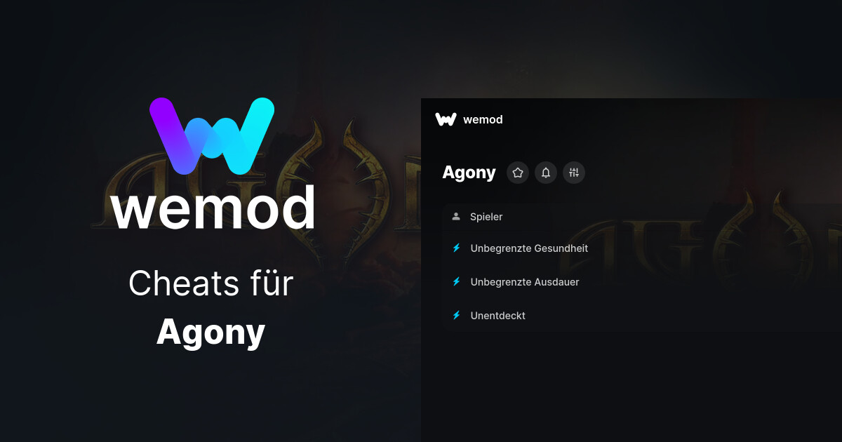 Agony Cheats und Trainer für PC - WeMod