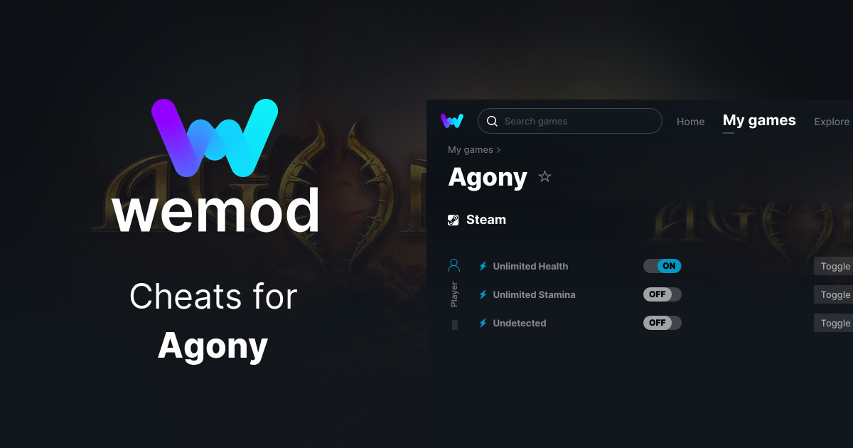 Agony Cheats & Trainers for PC | WeMod