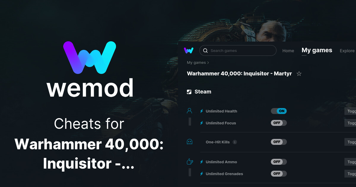 Warhammer 40,000: Inquisitor - Martyr Cheats & Trainers for PC | WeMod