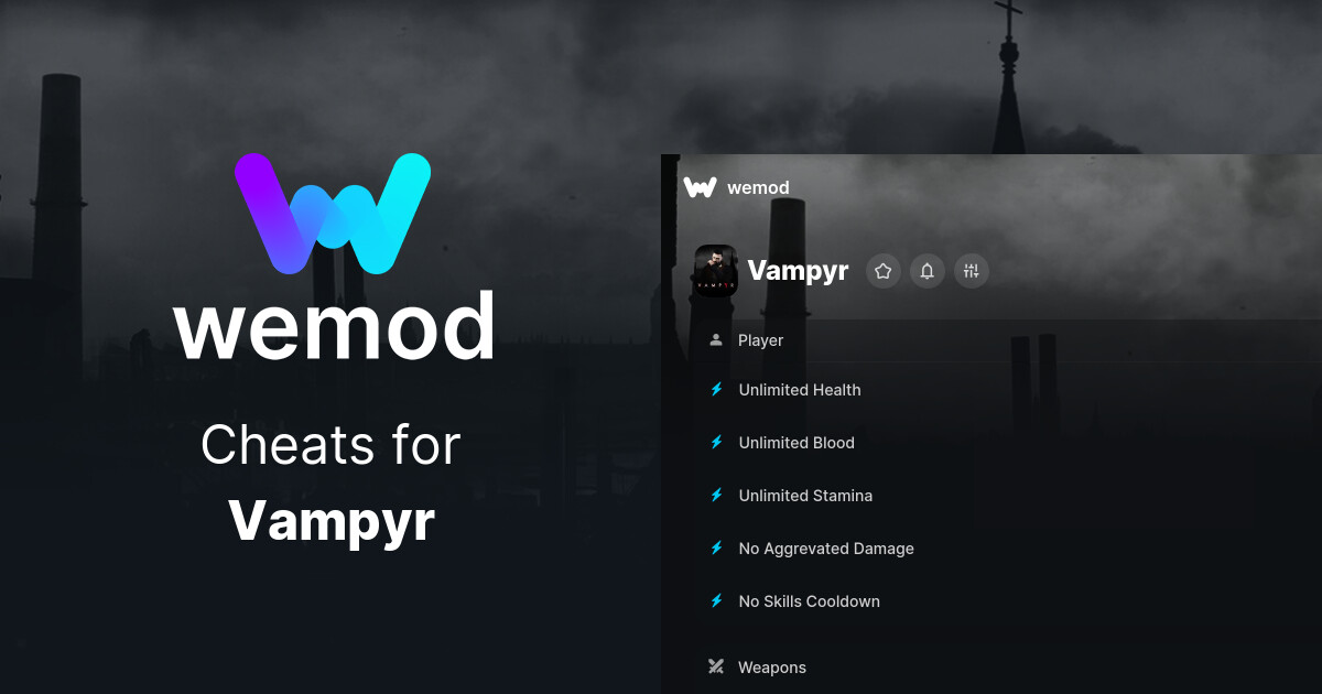 Vampyr Cheats, Trainers and Maps for PC | WeMod