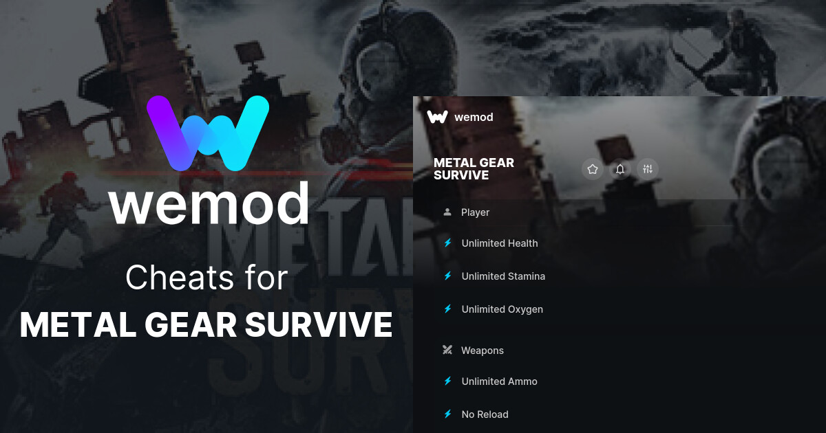 METAL GEAR SURVIVE Cheats & Trainers for PC | WeMod