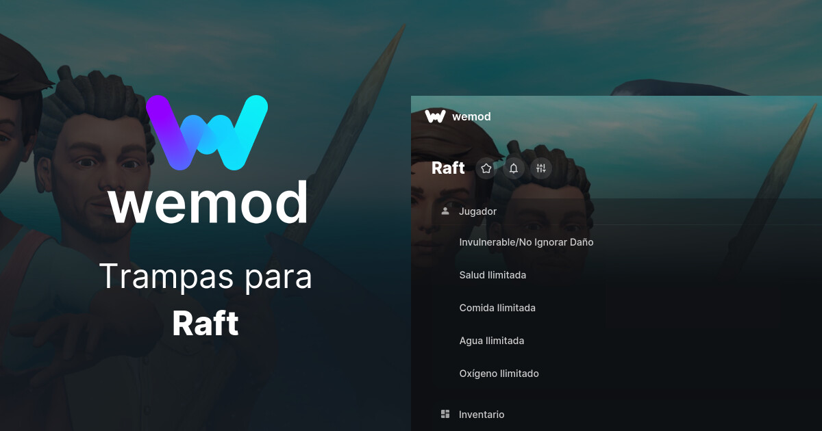 Trampas y trainers de Raft para PC - WeMod