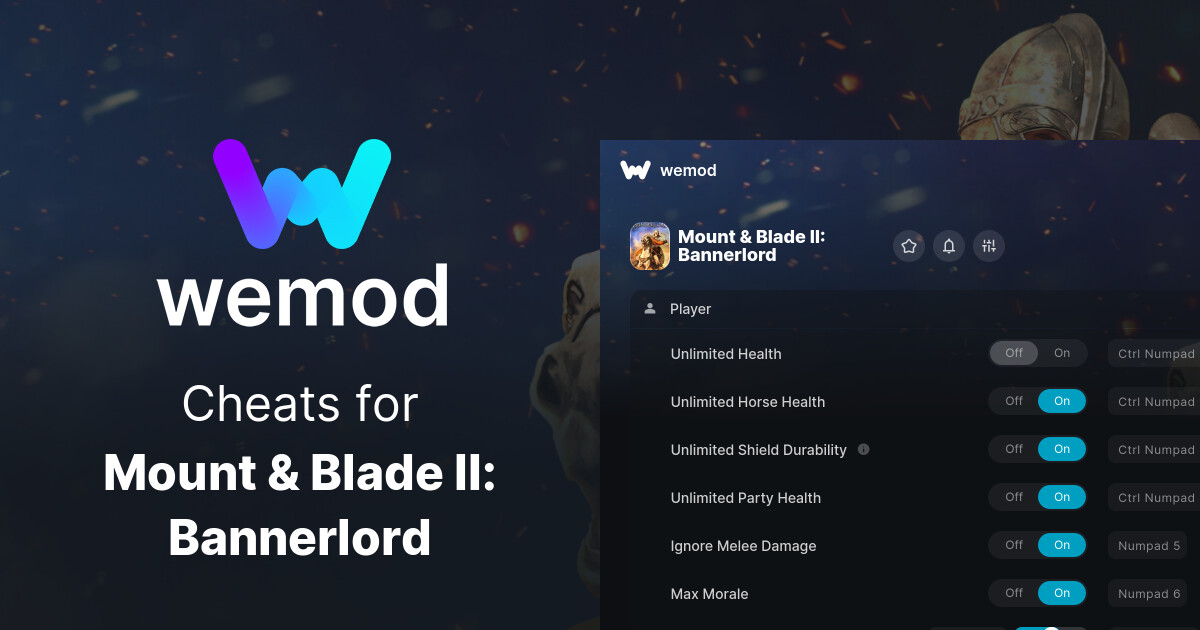 Mount & Blade II: Bannerlord Cheats, Trainers and Maps for PC | WeMod