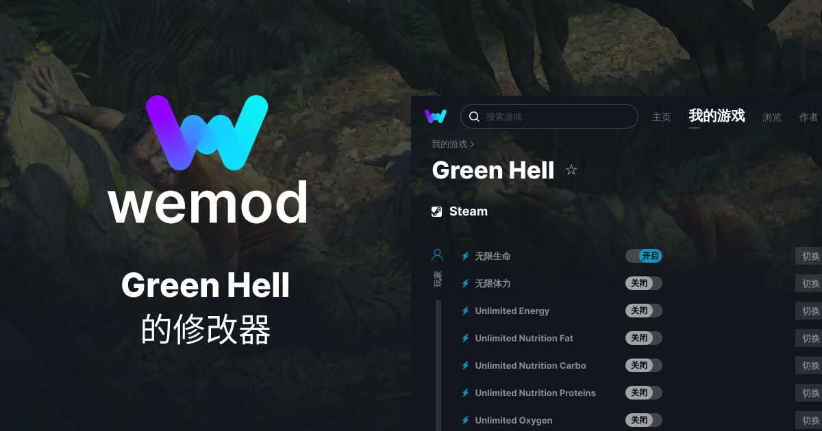 PC端Green Hell作弊和修改器 | WeMod