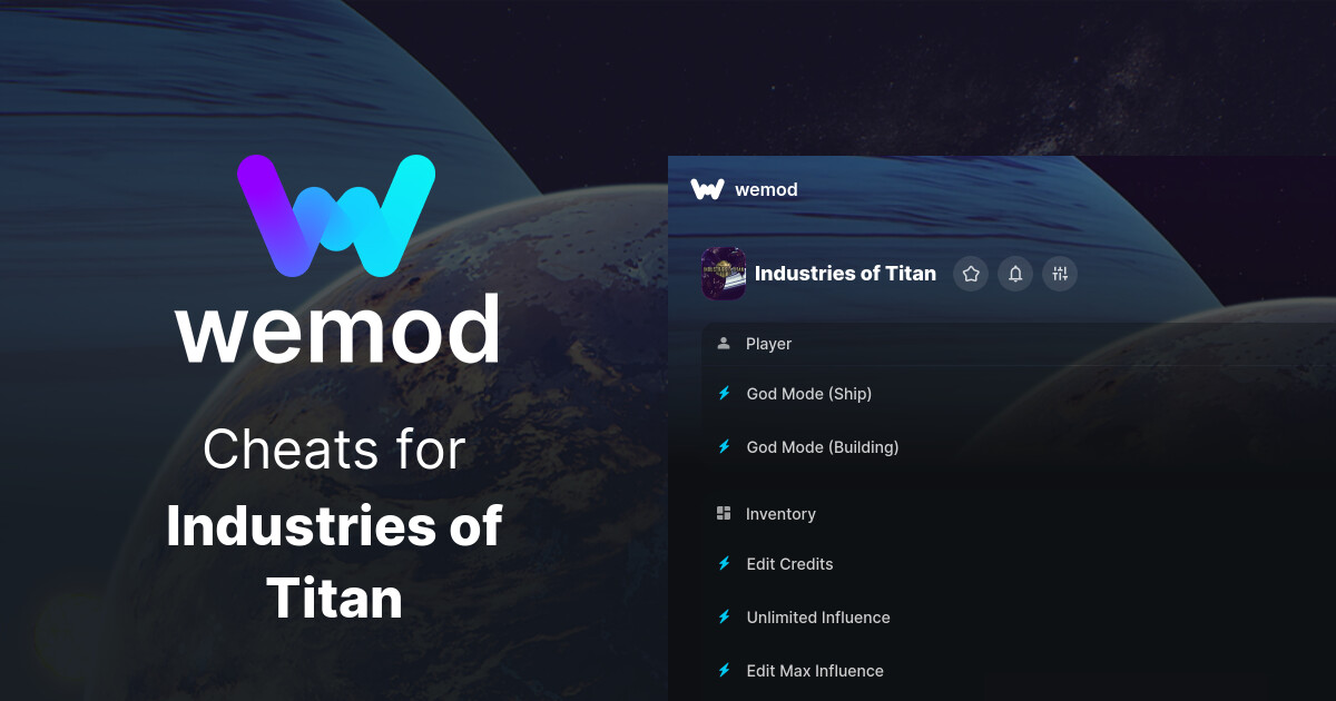 Industries of Titan Cheats & Trainers for PC | WeMod