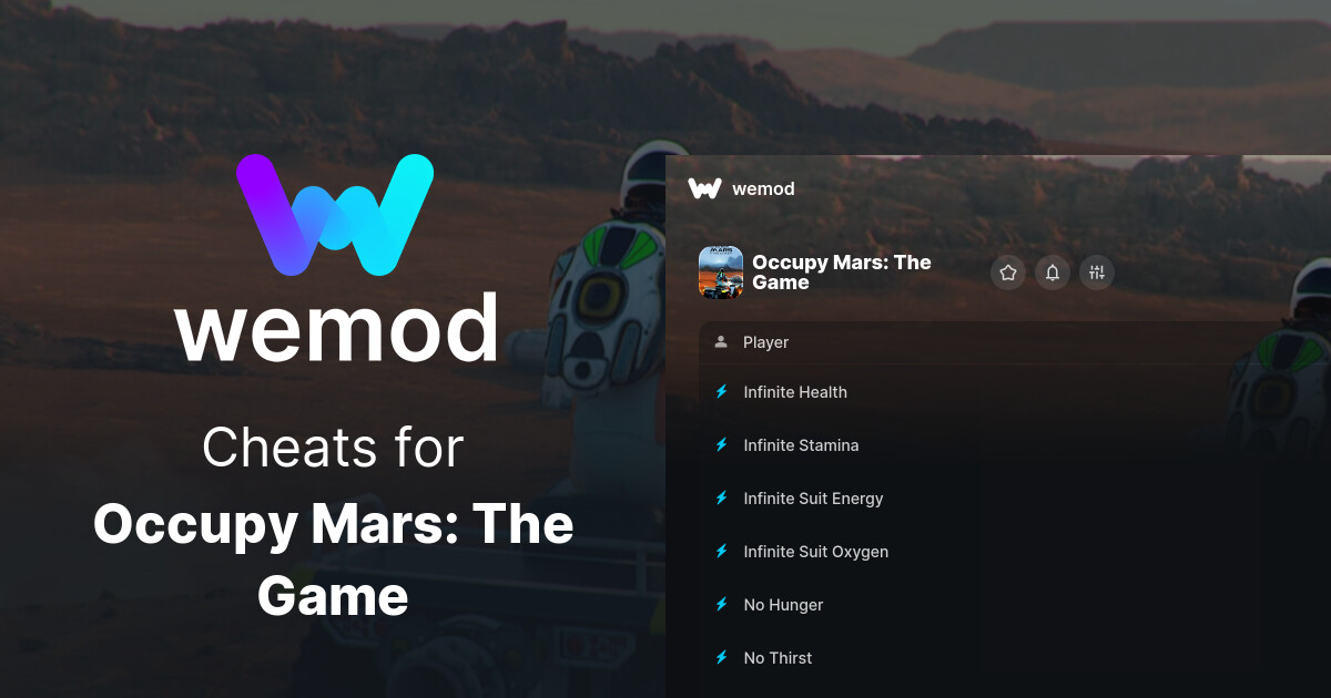 Occupy Mars: The Game Cheats & Trainers for PC | WeMod
