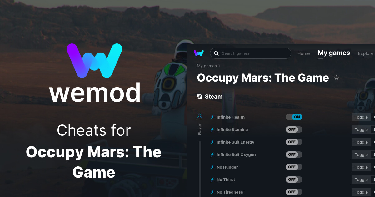 Occupy Mars: The Game Cheats & Trainers for PC | WeMod