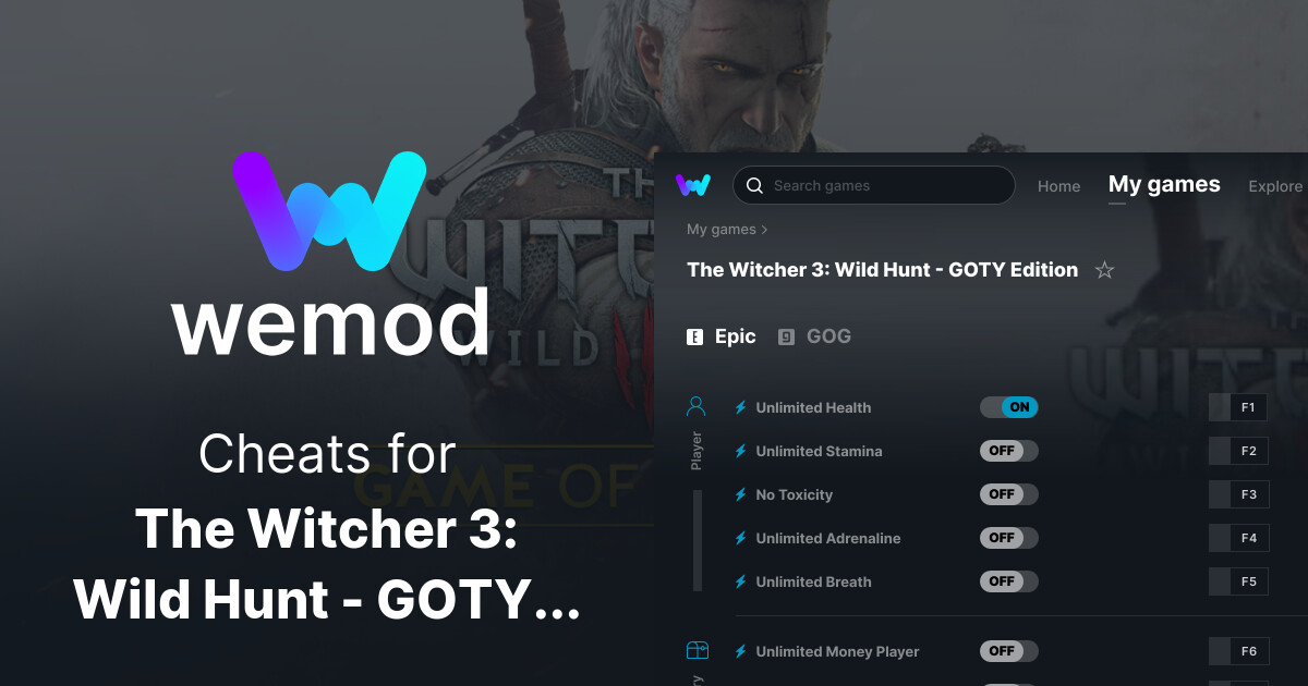 The Witcher 3: Wild Hunt - GOTY Edition Cheats and Trainers for PC - WeMod