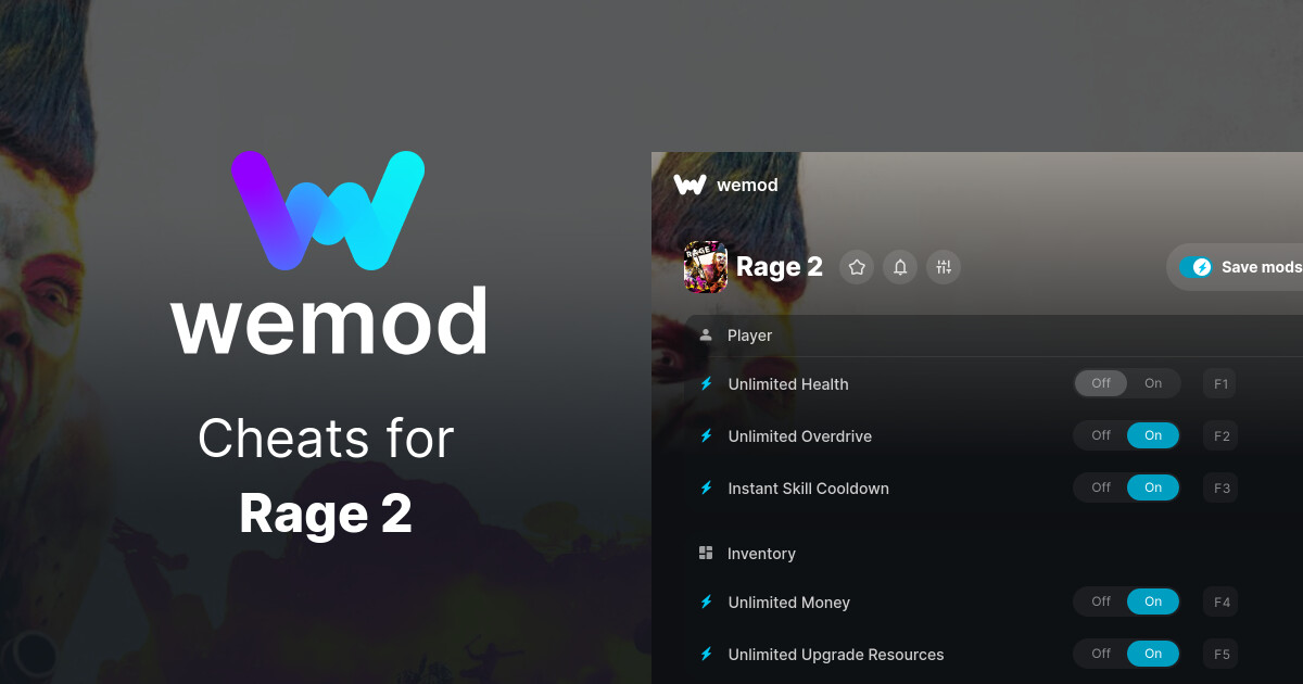 Rage 2 Cheats, Trainers and Maps for PC | WeMod