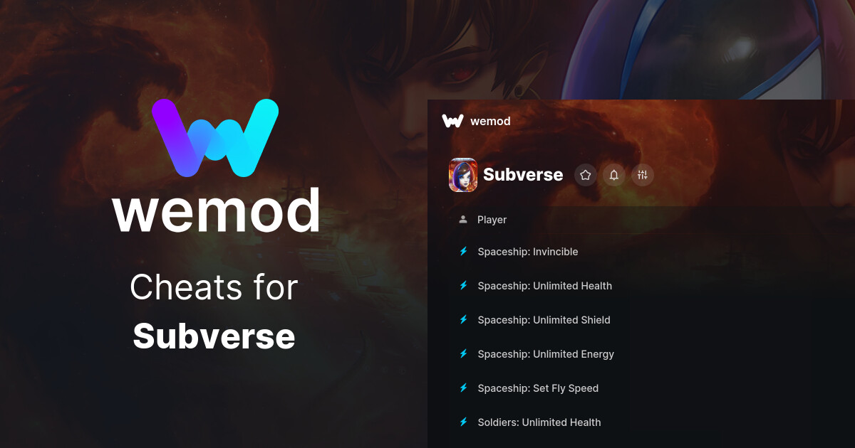 Subverse Cheats & Trainers for PC | WeMod