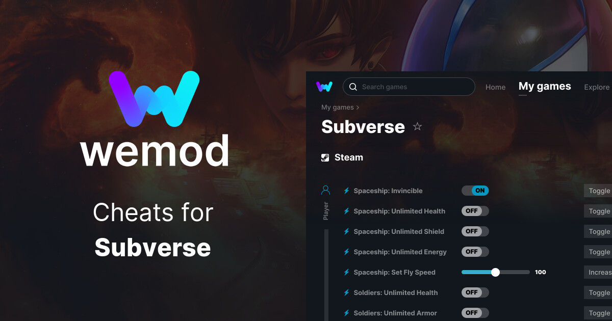 Subverse Cheats and Trainers for PC - WeMod
