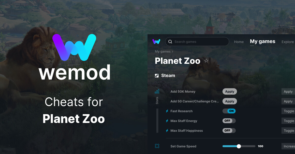 Planet Zoo Cheats and Trainers for PC - WeMod