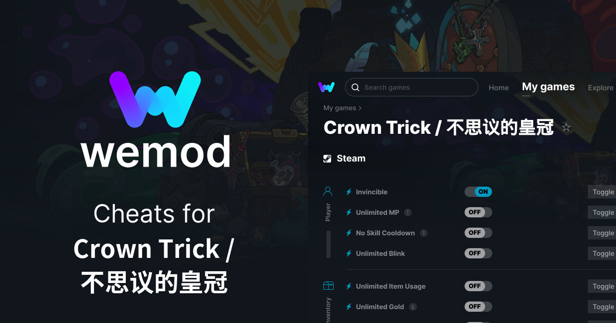 Crown Trick / 不思议的皇冠 Cheats & Trainers for PC | WeMod