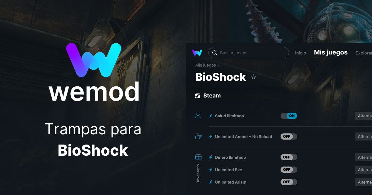 Trampas y Trainers de BioShock para PC | WeMod