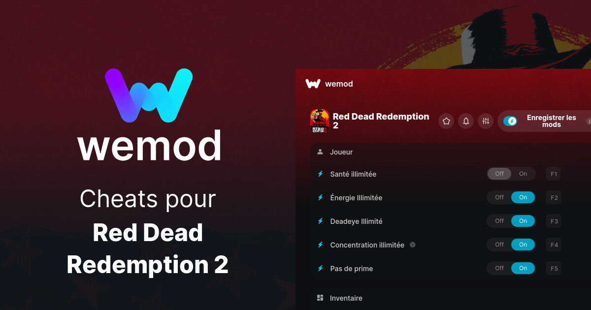 Cheats, trainers et cartes pour Red Dead Redemption 2 sur PC | WeMod