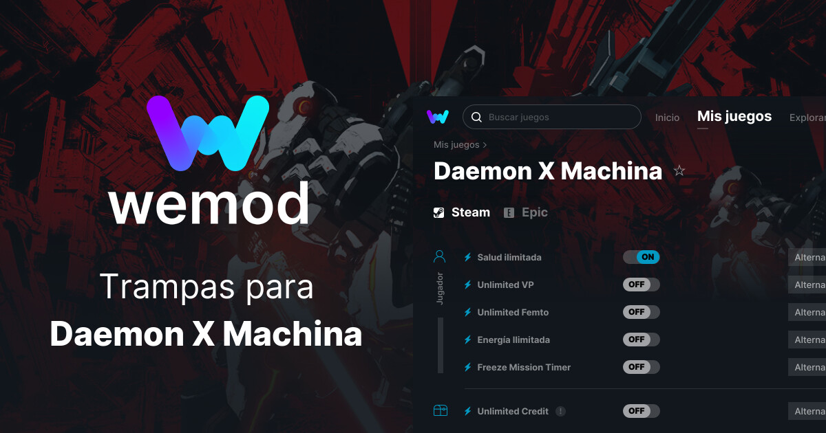 Trampas y Trainers de Daemon X Machina para PC | WeMod