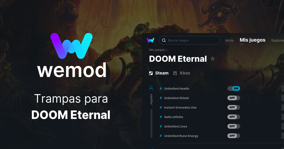 Trampas y Trainers de DOOM Eternal para PC | WeMod