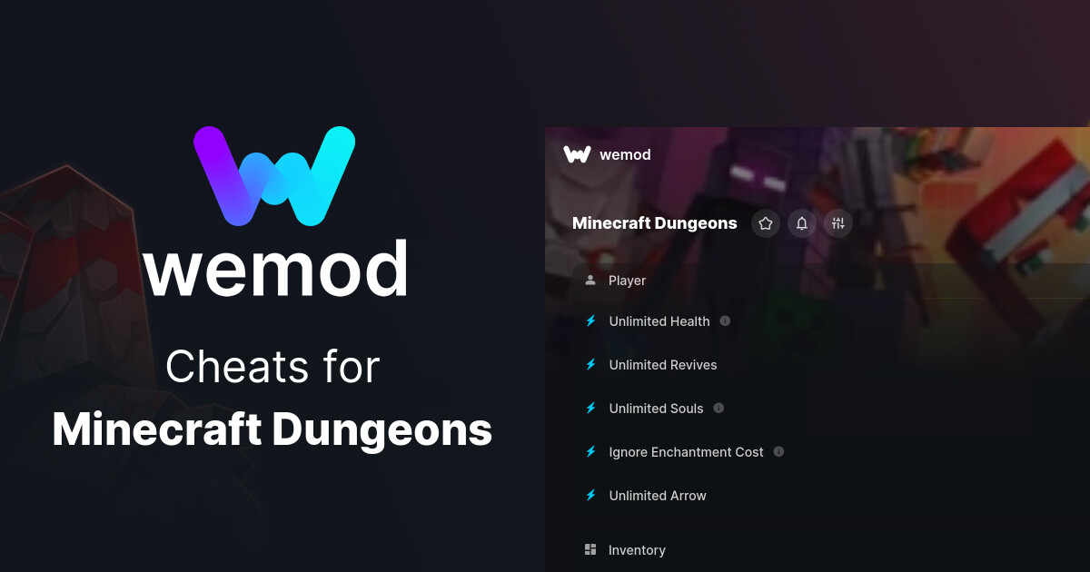 Minecraft Dungeons Cheats & Trainers for PC | WeMod