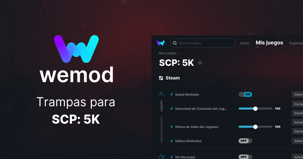 Trampas y Trainers de SCP: 5K para PC | WeMod