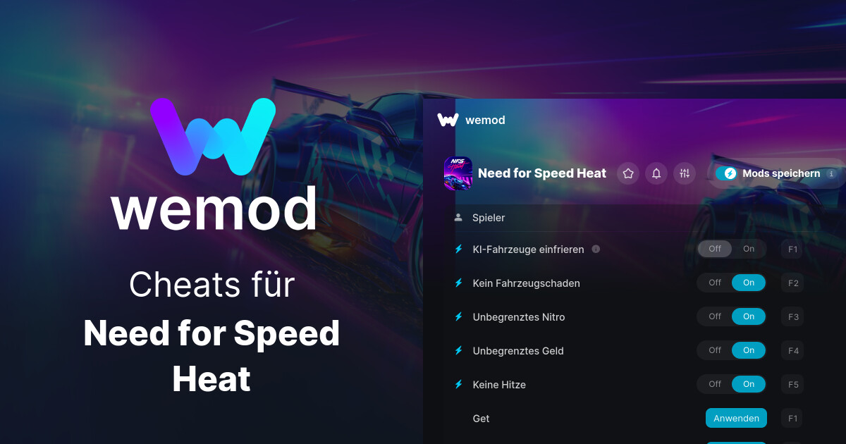 Need for Speed Heat Cheats, Trainer und Karten für PC | WeMod