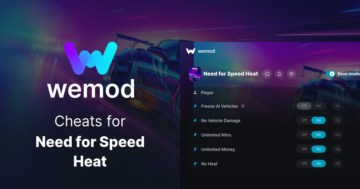 Need for Speed Heat Cheats, Trainers and Maps for PC | WeMod