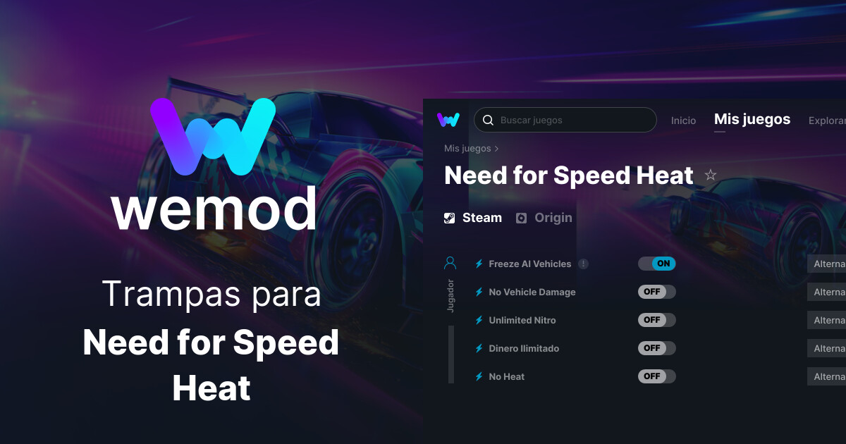 Trampas y Trainers de Need for Speed Heat para PC | WeMod