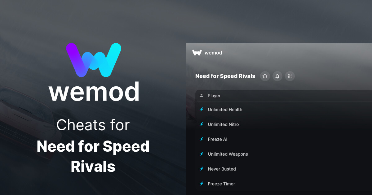 Need for Speed Rivals Cheats & Trainers for PC | WeMod