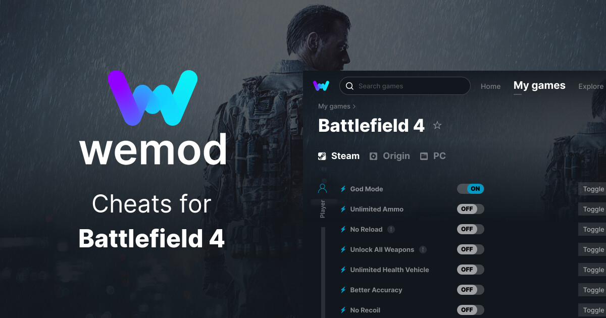 Battlefield 4 Cheats & Trainers for PC | WeMod