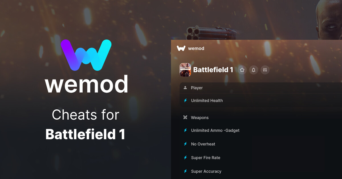 Battlefield 1 Cheats & Trainers for PC | WeMod