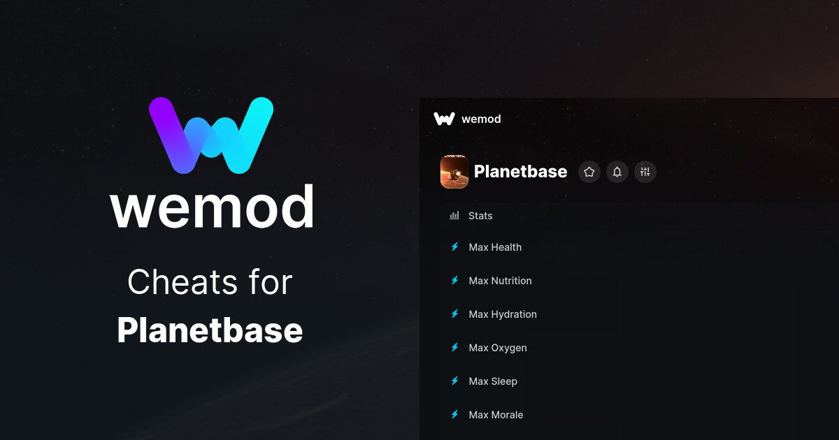 Planetbase Cheats & Trainers for PC | WeMod