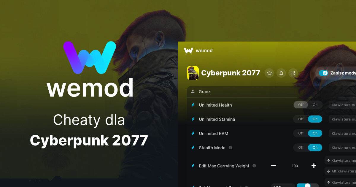 Cyberpunk 2077 – cheaty, trainery i mapy na PC | WeMod