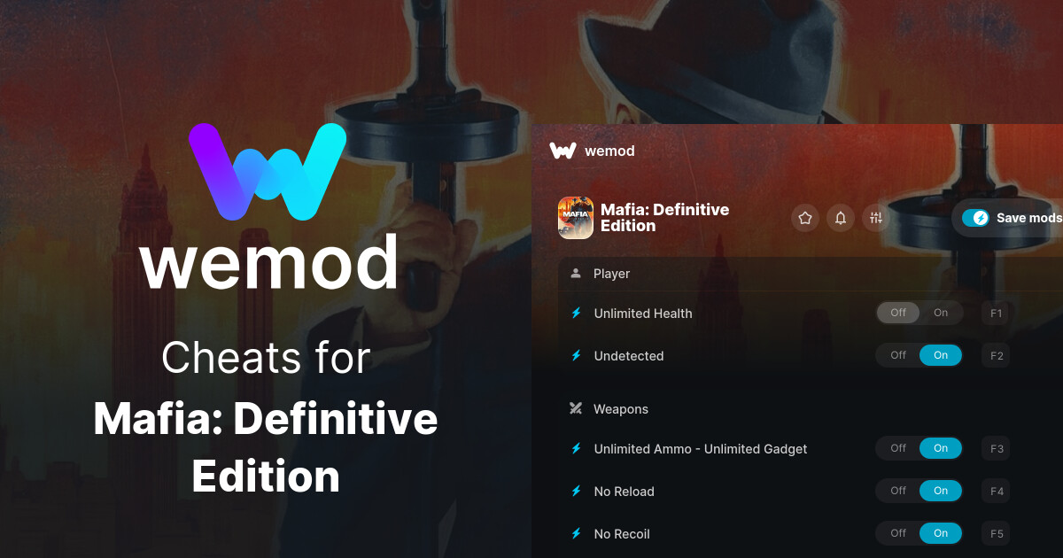 Mafia: Definitive Edition Cheats, Trainers and Maps for PC | WeMod