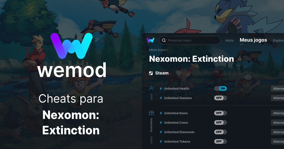 Cheats e Trainers para Nexomon: Extinction no PC - WeMod