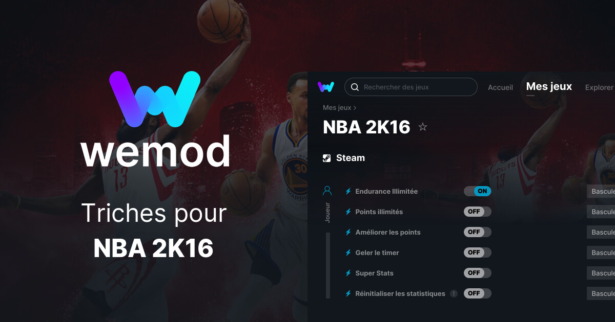 NBA 2K16 Triches et Trainers pour PC | WeMod