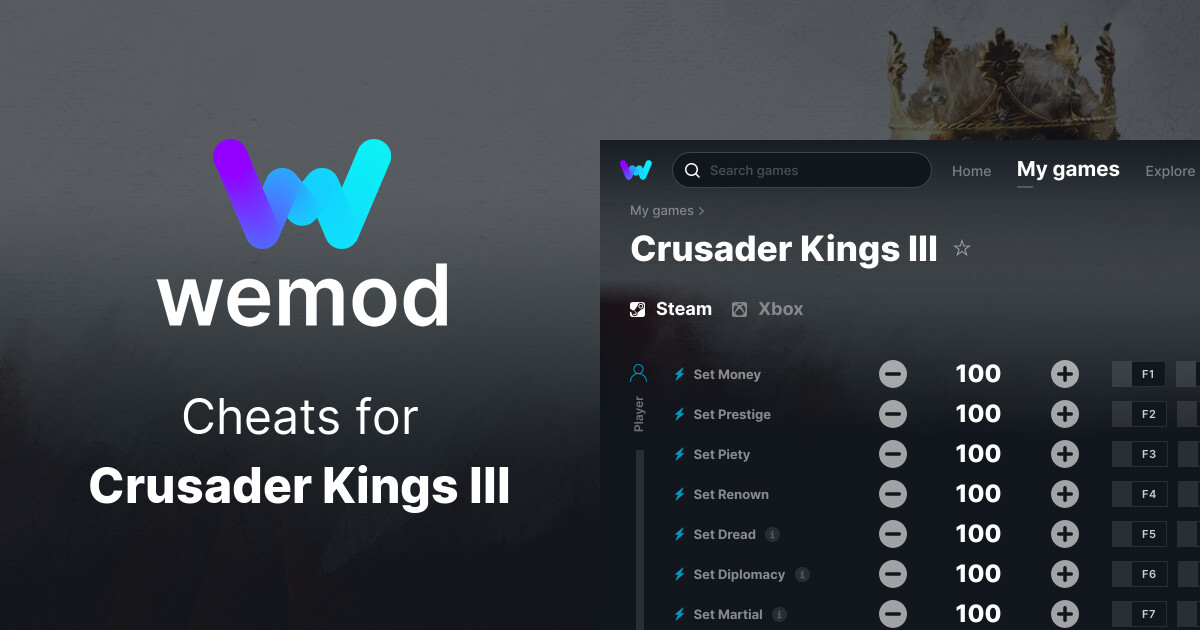 Crusader Kings III Cheats & Trainers for PC | WeMod