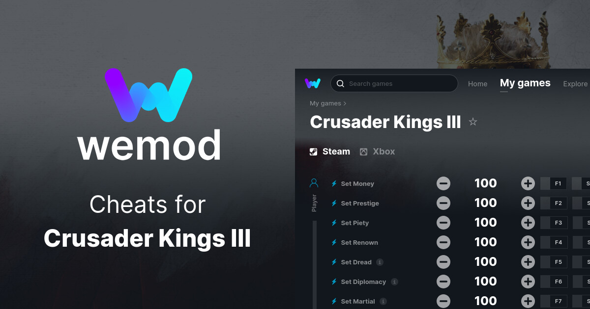 Crusader Kings III Cheats & Trainers for PC | WeMod