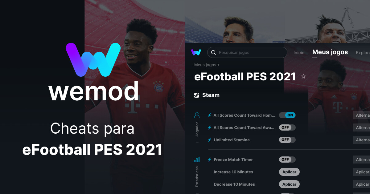Cheats e Trainers para eFootball PES 2021 no PC - WeMod
