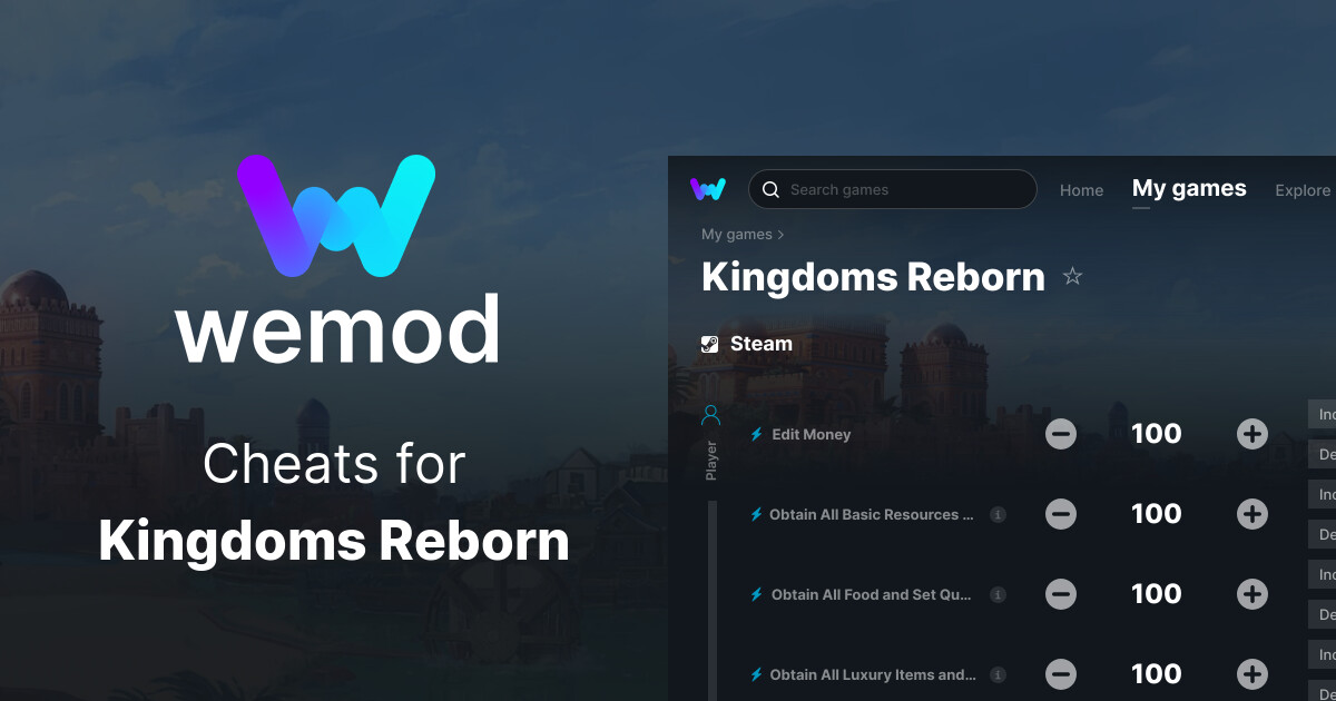 Kingdoms Reborn Cheats & Trainers for PC | WeMod