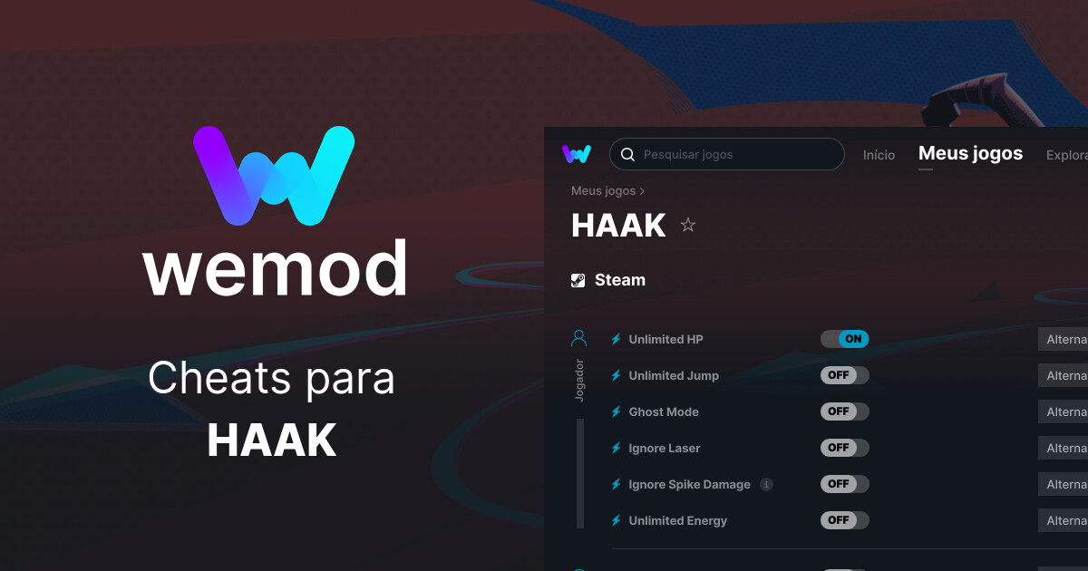 Cheats e Trainers para HAAK no PC - WeMod