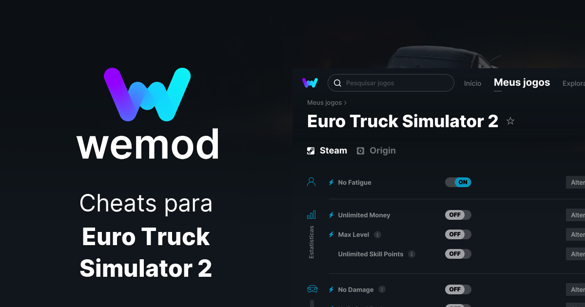Cheats e Trainers para Euro Truck Simulator 2 no PC - WeMod