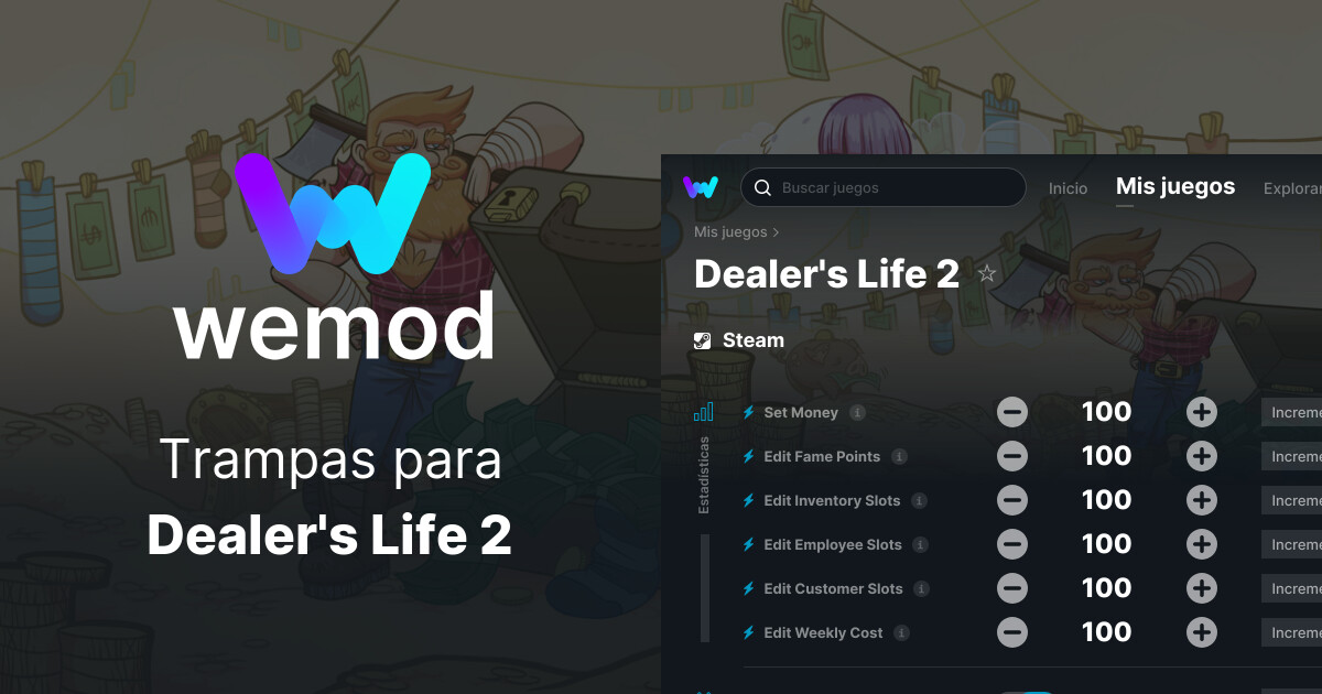 Trampas y Trainers de Dealer's Life 2 para PC | WeMod